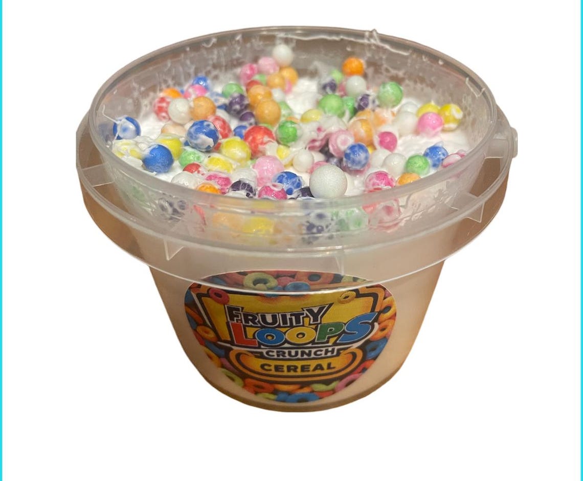 Fruit Loops Cereal Slime – Scented Crunchy Slime With Colorful Foam ...
