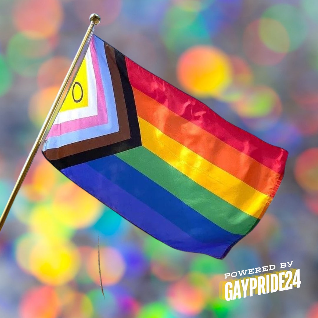 Retro Pride 3'x5' 90x150cm Intersex Inclusive Progress Pride Flag ...