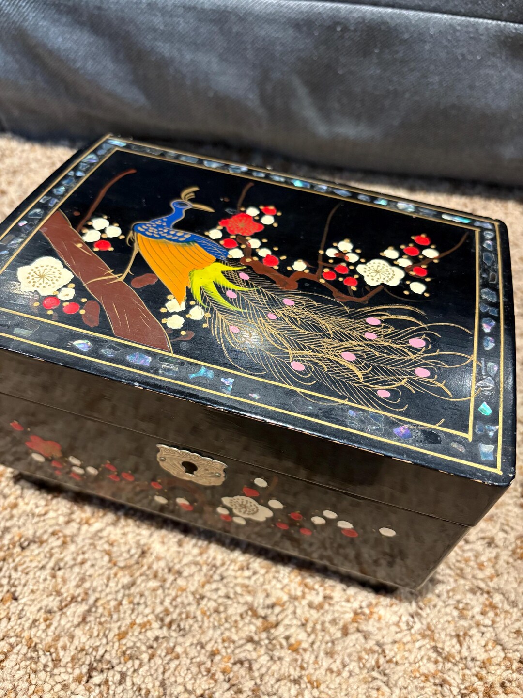 Vintage Japanese Jewelry/ Music Box With Lock and Key - Etsy
