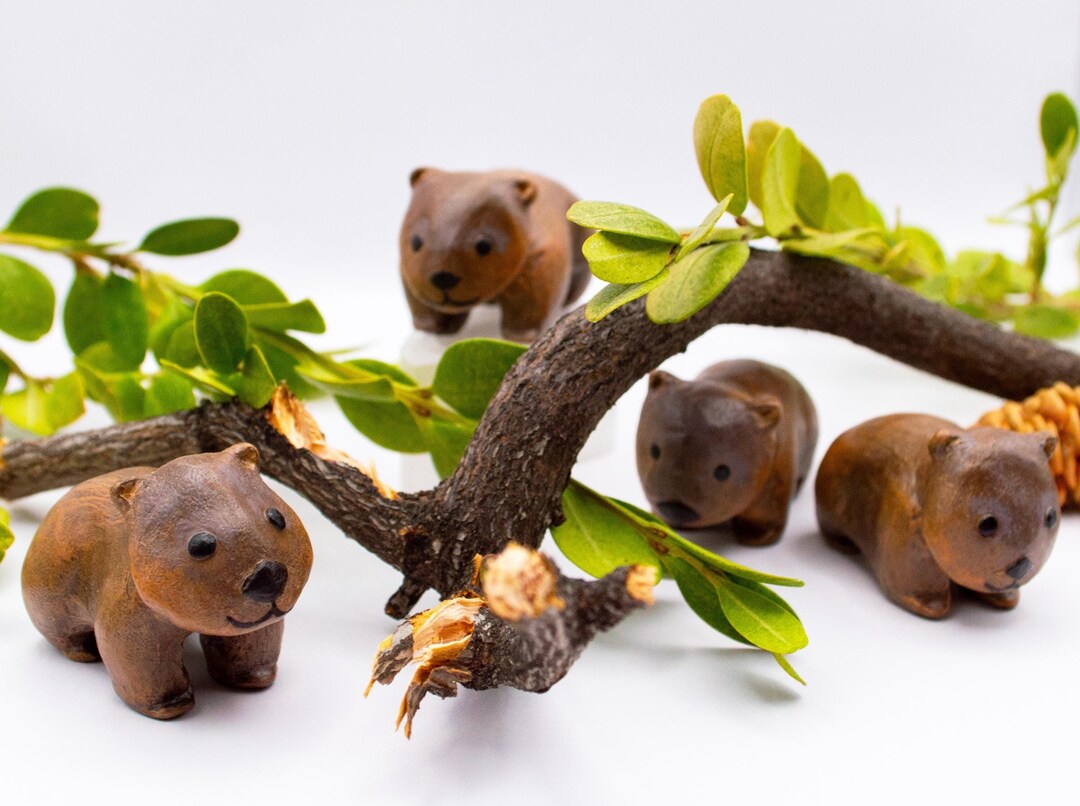 Wombat Desk Buddy, Cute Miniature Figurine, Adopt a Friend, Tiny ...