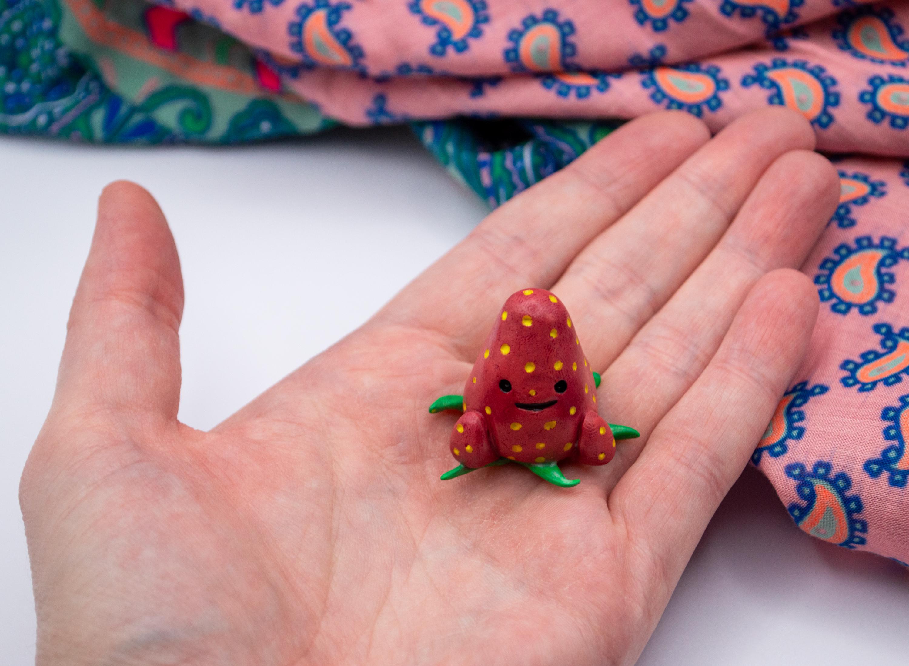 Strawberry Desk Buddy, Cute Butt Figurine, Silly Fruit Bum, Funny ...