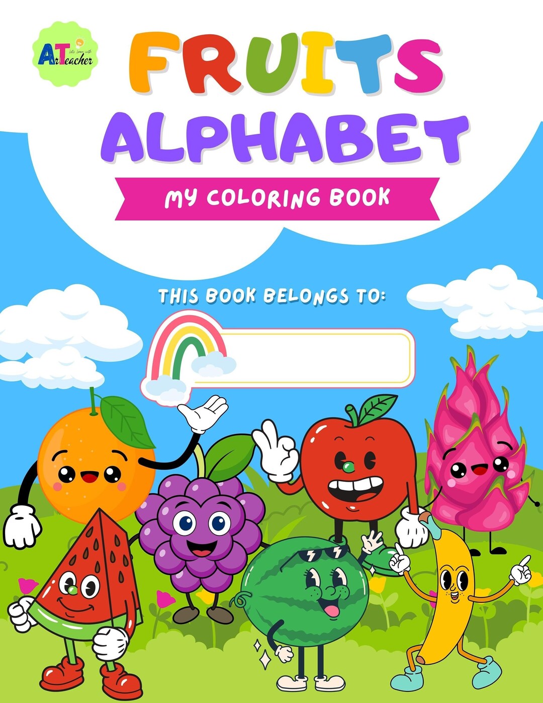 Fruits Coloring Book | Fruits Alphabet Coloring Activity | Fruits ...
