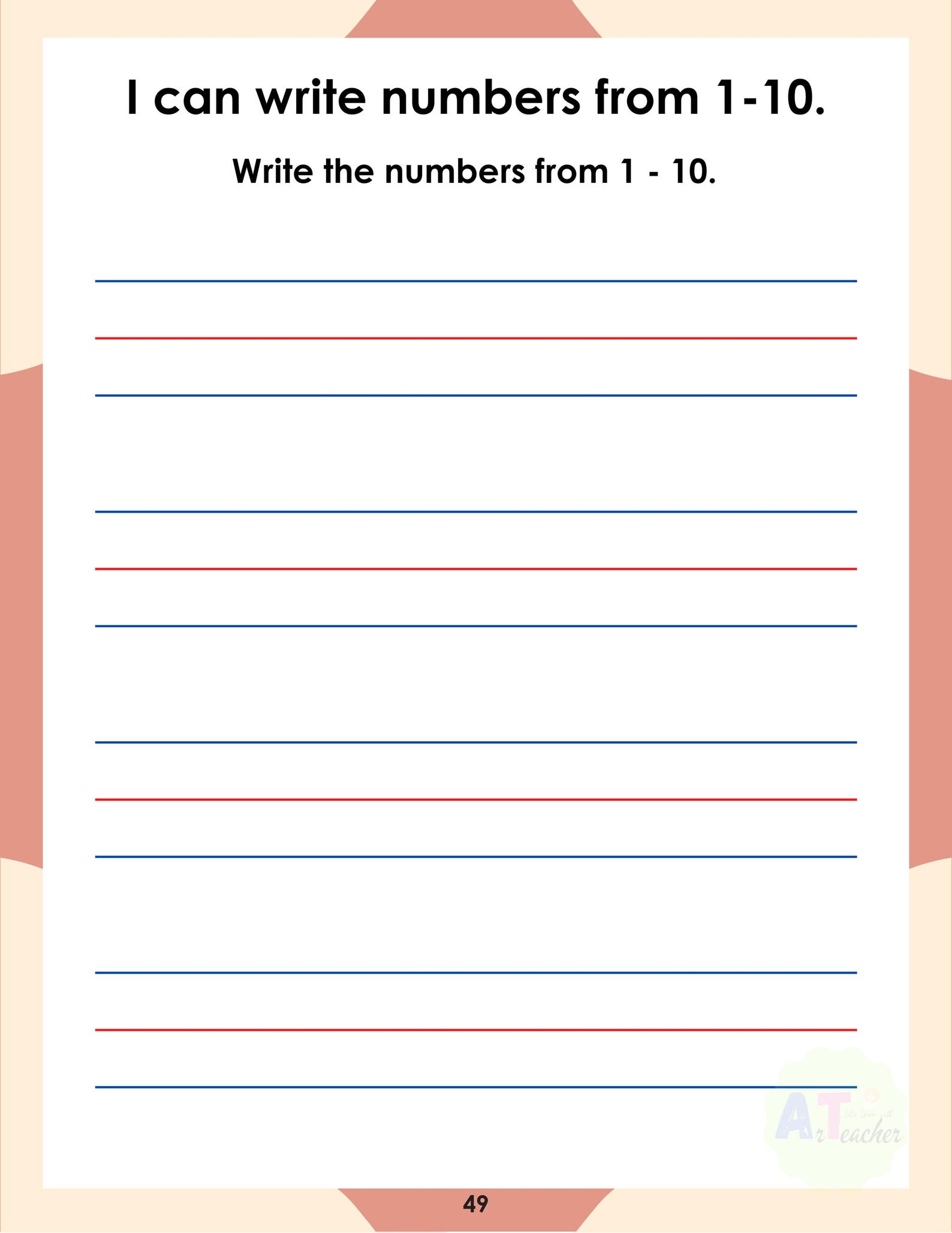 Preschool Number Book | Learning Numbers (1-10) | Tracing and Counting ...