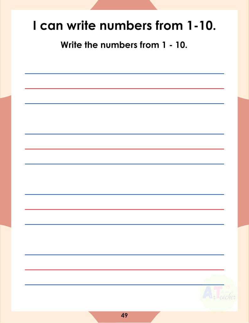 Preschool Number Book | Learning Numbers (1-10) | Tracing and Counting ...