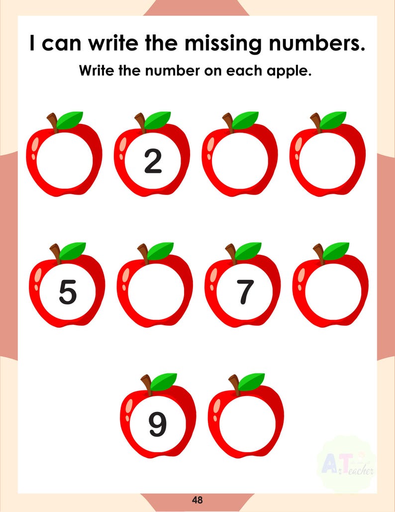 Preschool Number Book | Learning Numbers (1-10) | Tracing and Counting ...