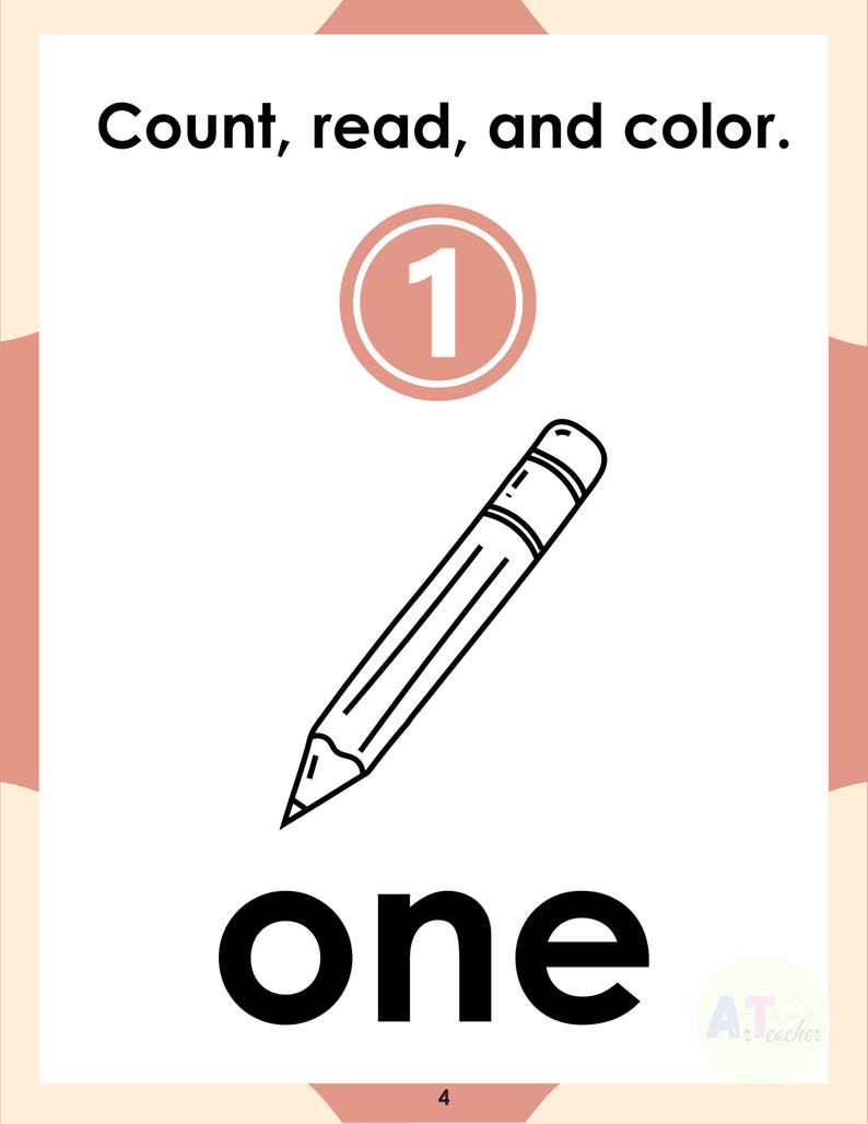 Preschool Number Book | Learning Numbers (1-10) | Tracing and Counting ...