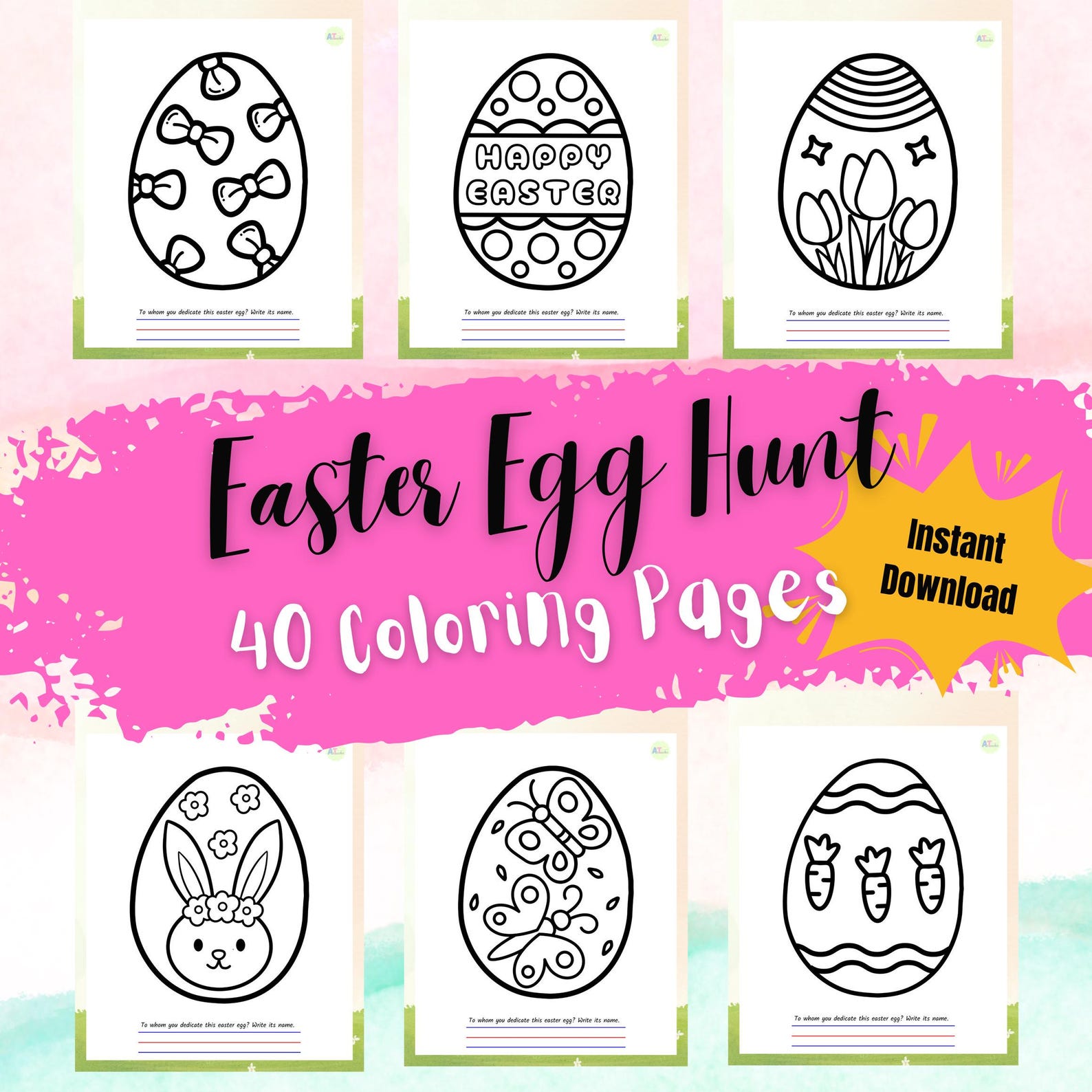 Easter Coloring Pages | Easter Egg Coloring Pages | Easter Coloring ...
