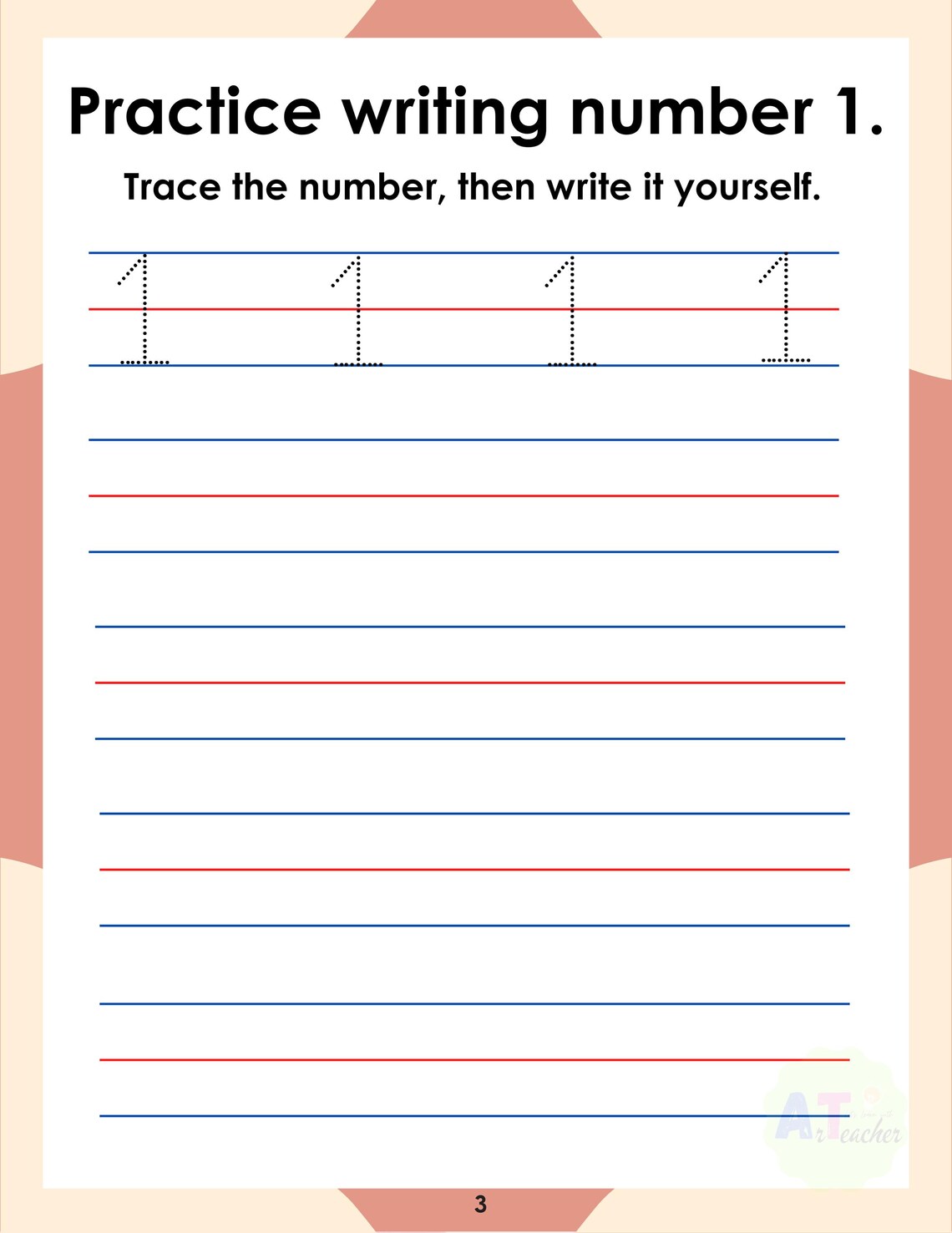 Preschool Number Book | Learning Numbers (1-10) | Tracing and Counting ...