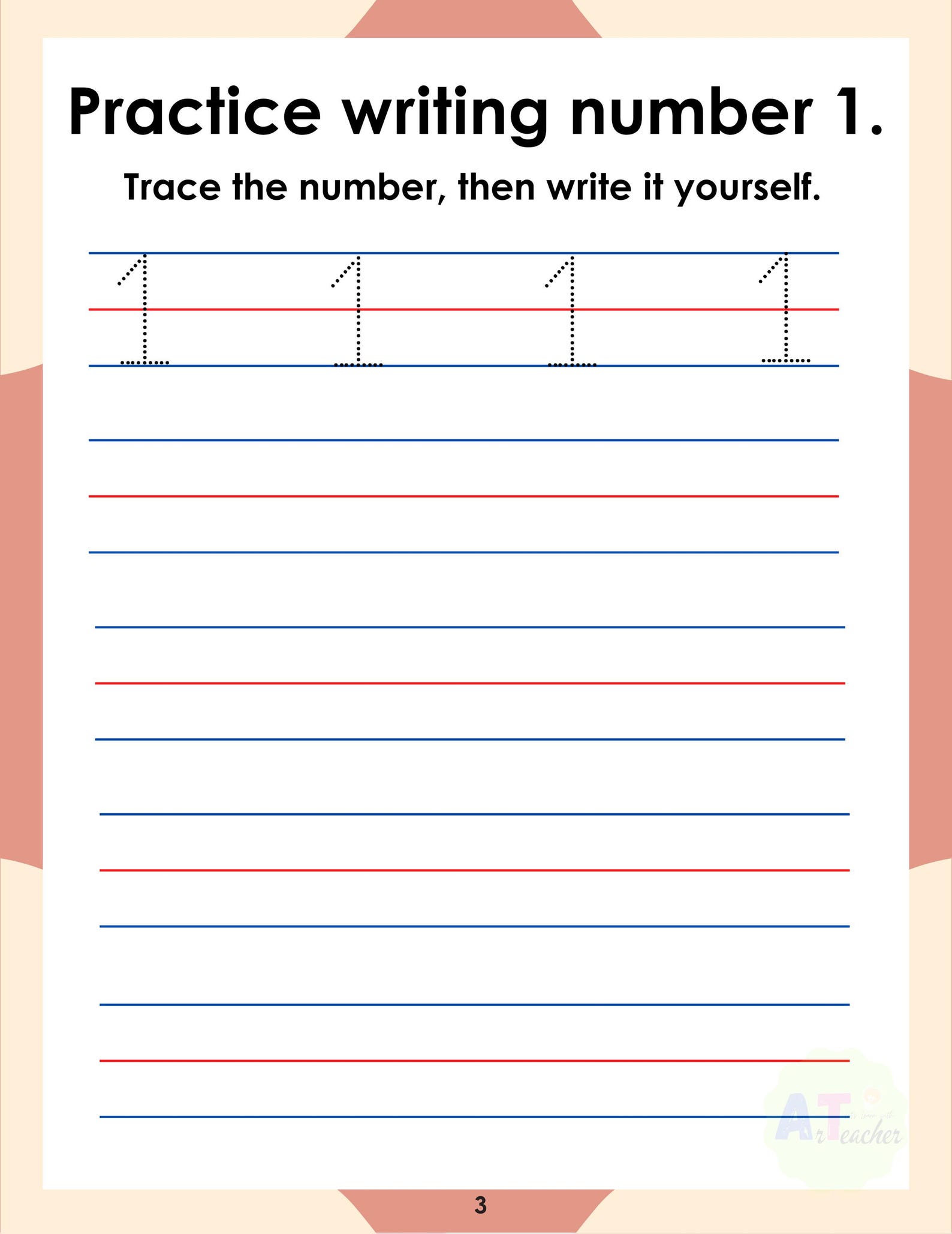 Preschool Number Book | Learning Numbers (1-10) | Tracing and Counting ...