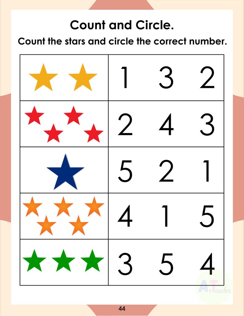 Preschool Number Book | Learning Numbers (1-10) | Tracing and Counting ...