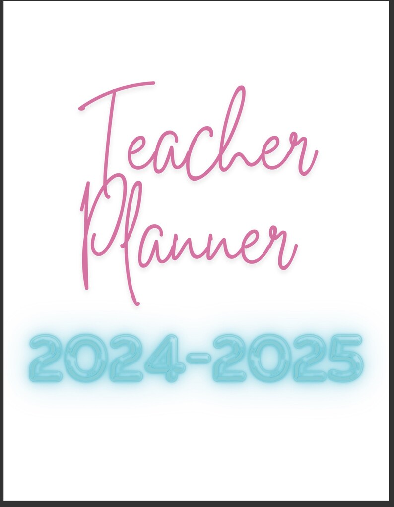 2024-2025 Teacher Planner - Etsy