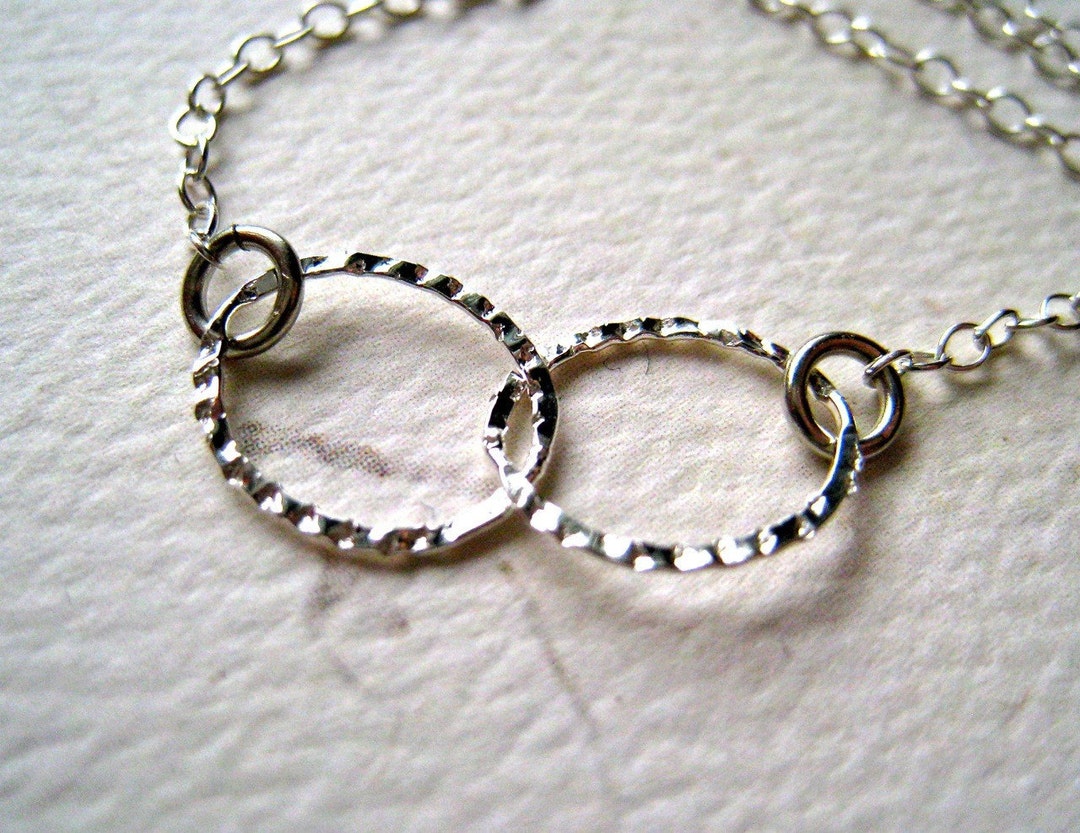 Infinity Necklace - Classic, Delicate Interlocking Two Circle Infinity ...