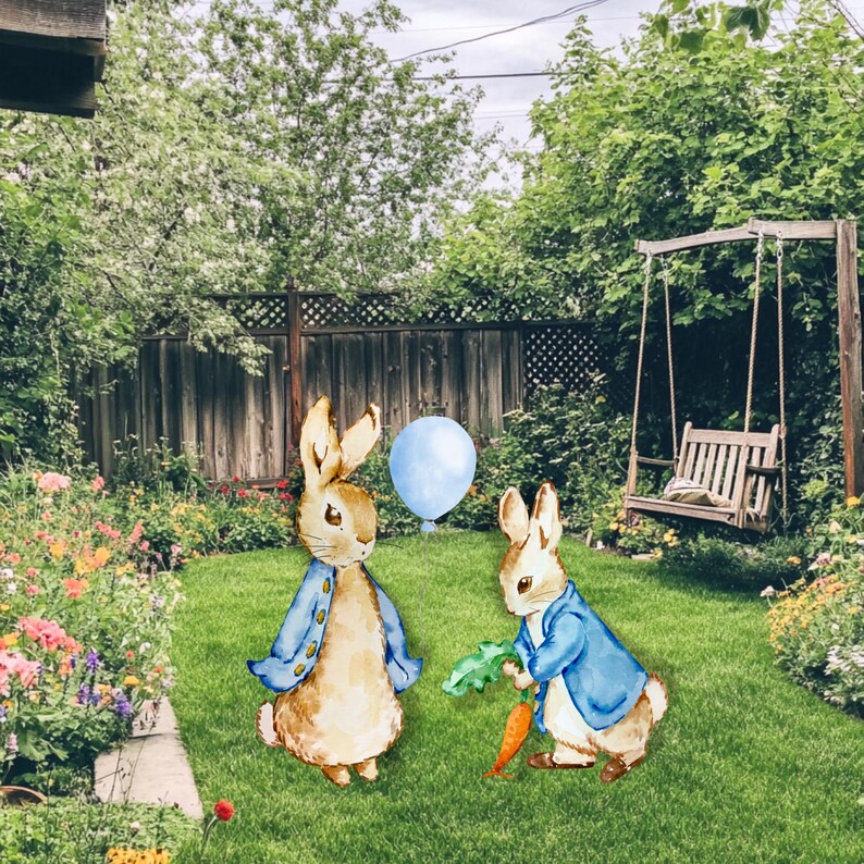 Peter Rabbit Big Decor Cut Out, Blue Bunny Birthday, Rustic Flopsy ...