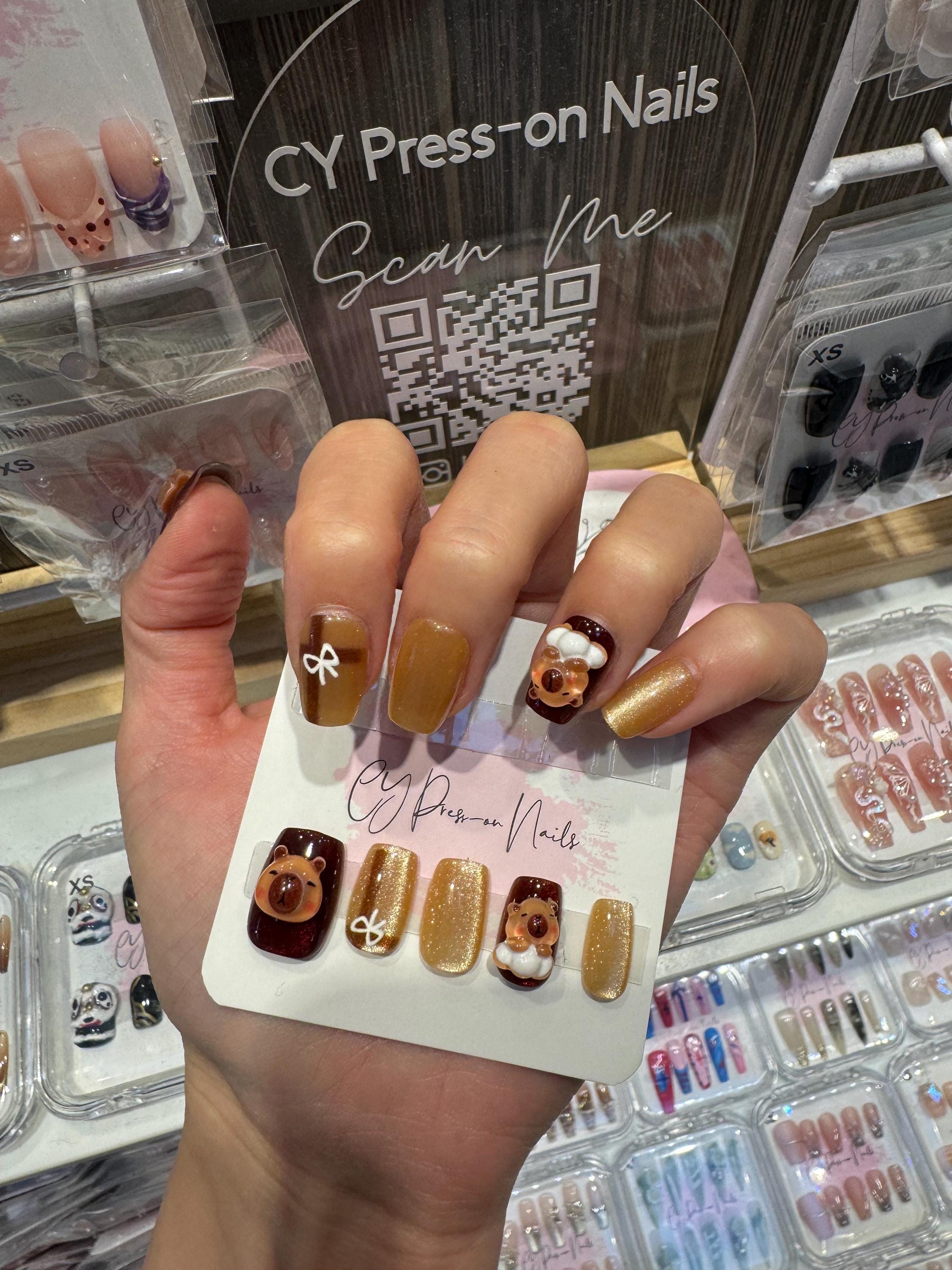 Golden Capybara Cartoon Premium Salon-quality Reusable Handmade Press ...