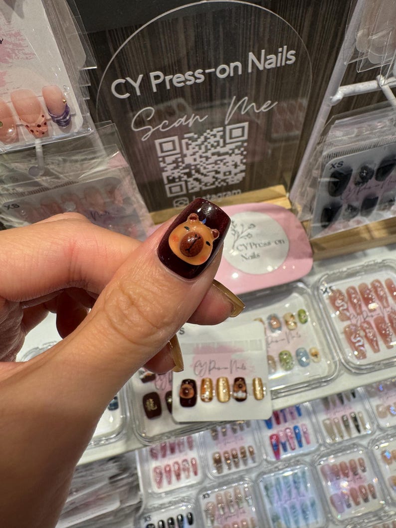 Golden Capybara Cartoon Premium Salon-quality Reusable Handmade Press ...