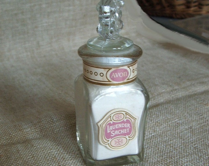 Vintage Avon Lavender Sachet Powder Jar - Etsy