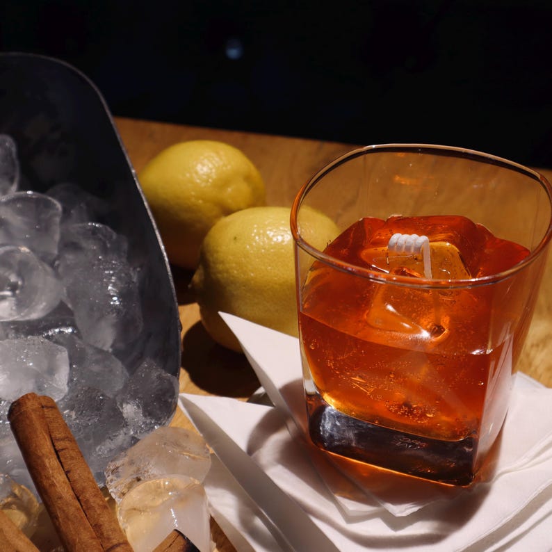 Whiskey Candle - Cocktail Candle, Novelty Candle, Old-fashioned Candle ...