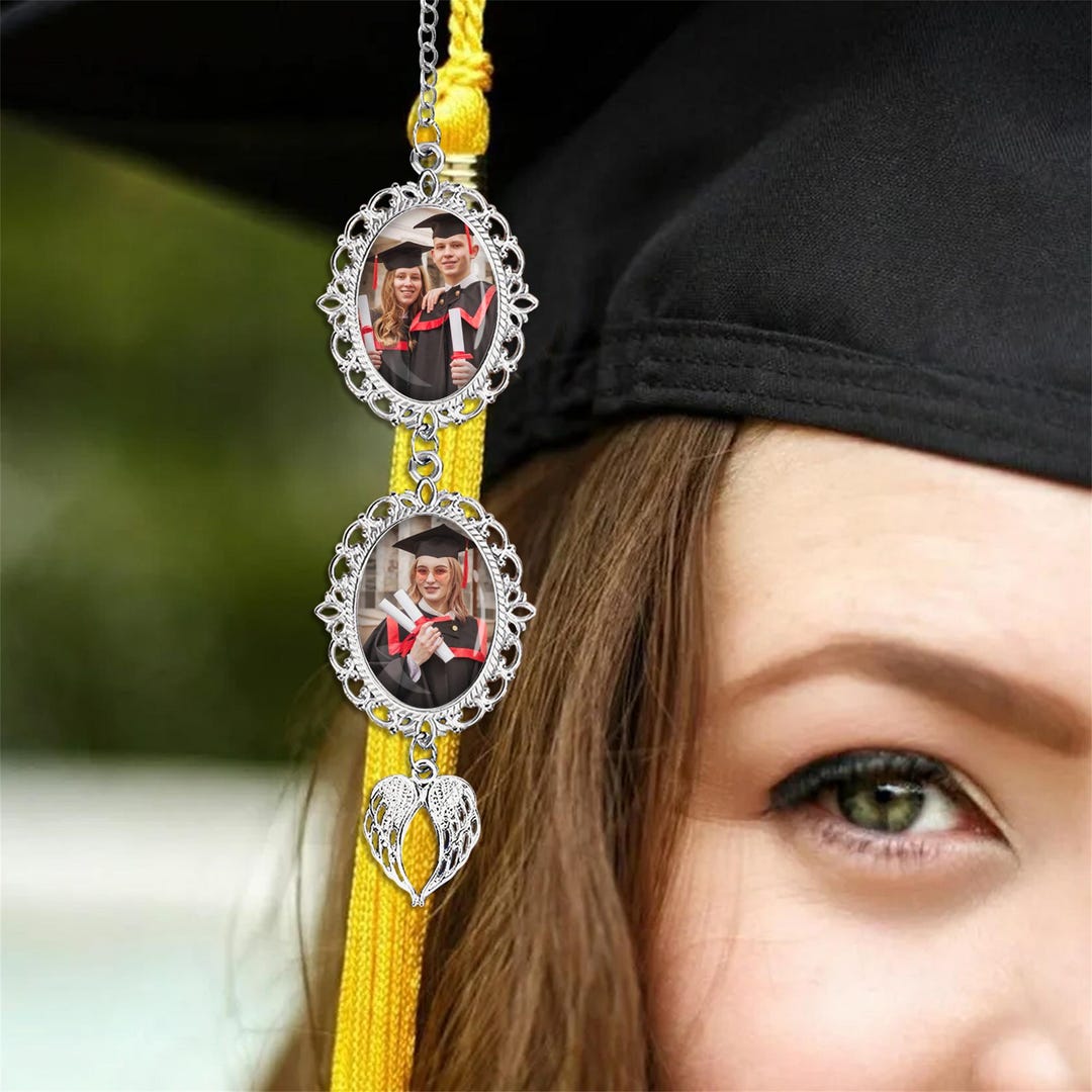 Graduation Pendant,custom Grad Tassel,custom Photo Charm,memorial Photo ...