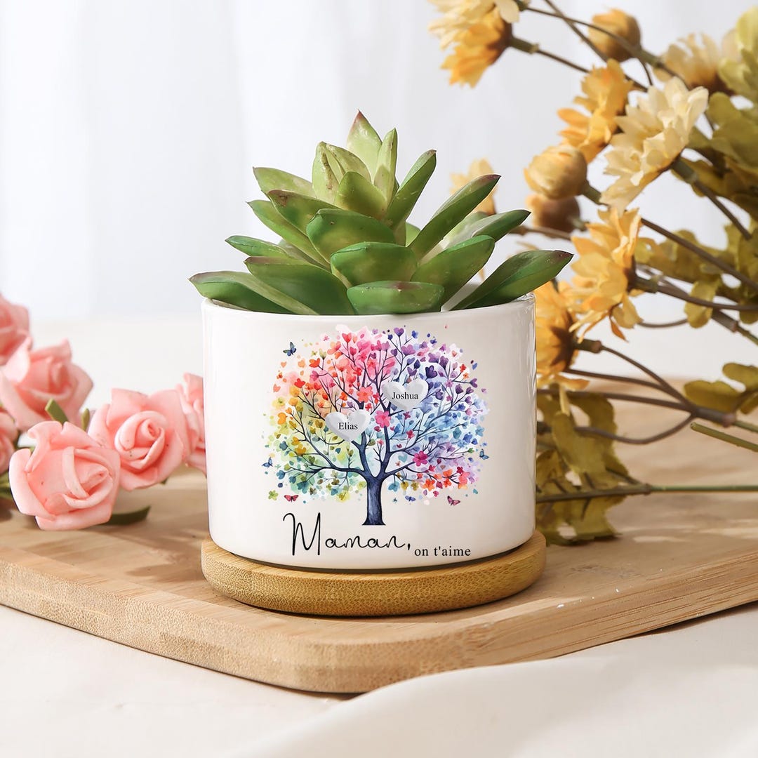 Custom Flower Pot,birth Flower Pot,personalized Flower Pot,mom Flower ...