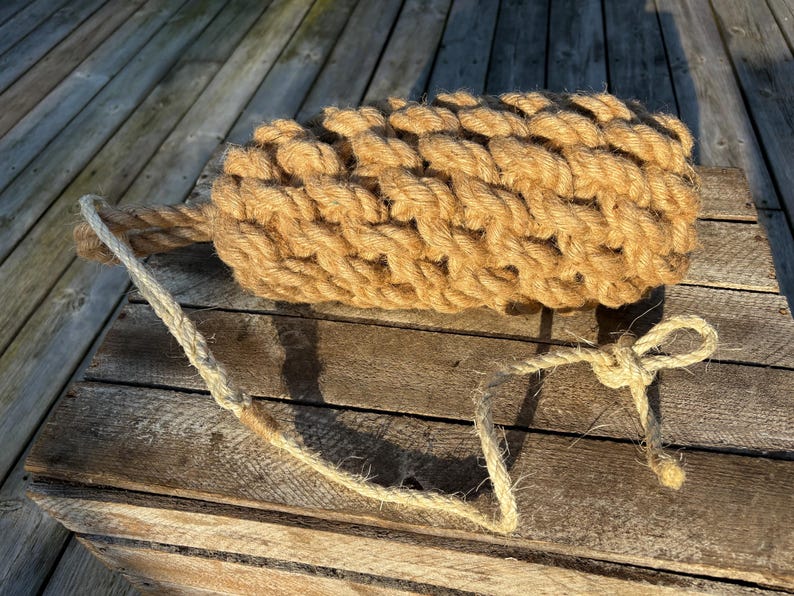 Large Jute Rope Fender Wide - Etsy