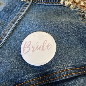 Wedding Party Buttons Bridal Party Buttons Bachelorette Buttons Bridal ...