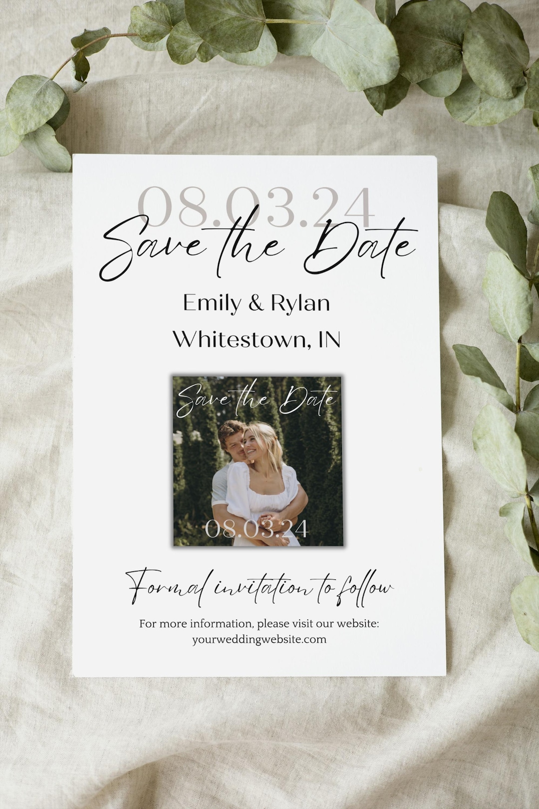Save the Date Magnet Photo for Wedding Invitations Custom Personalized ...