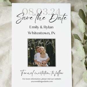 Save the Date Magnet Photo for Wedding Invitations Custom Personalized ...