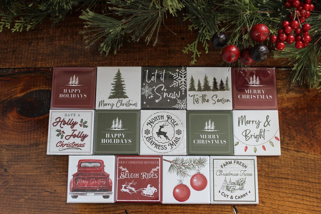 Christmas Magnets Holiday Magnets Christmas Decor Fridge Magnet - Etsy