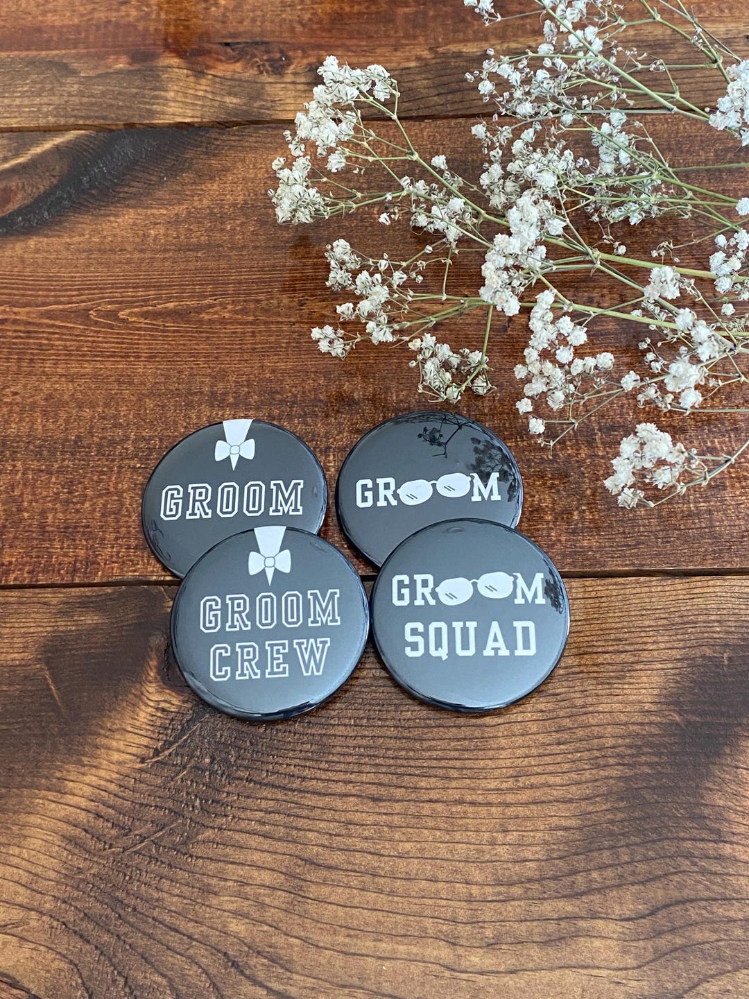 Groom Crew Button Groom Squad Wedding Party Buttons Bridal Party ...