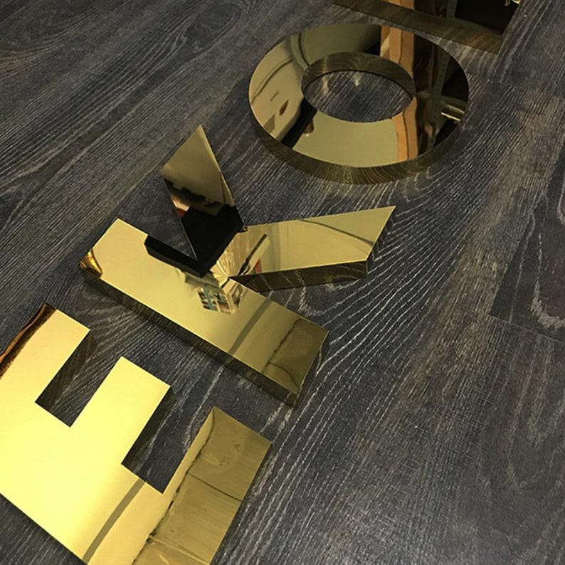 Custom Metal Sign | Stainless Steel Laser Cut Logo | Brushed Metal Wall ...