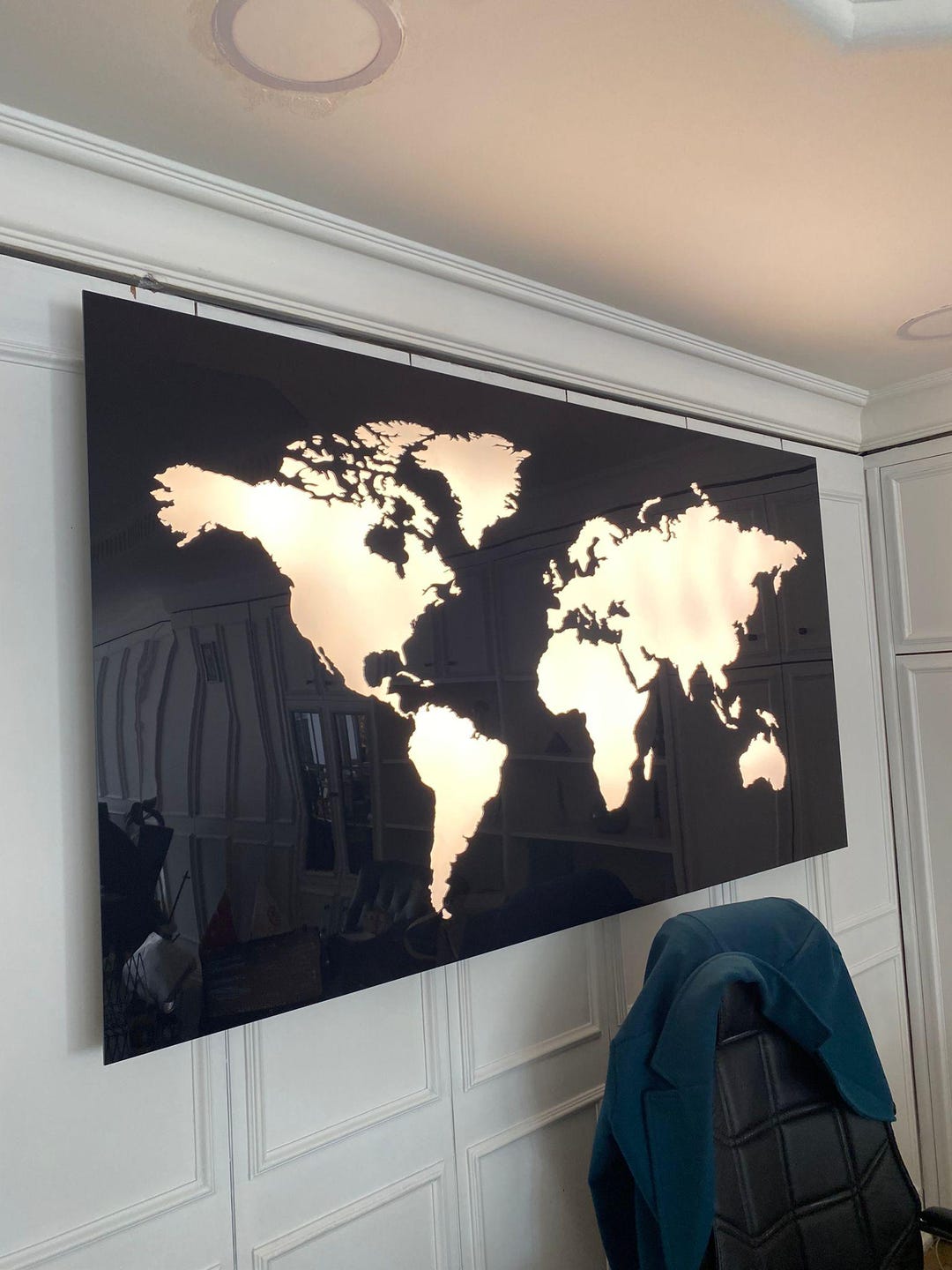 Custom Acrylic World Map, 3D Map Wall Art, Modern Acrylic Globe, Custom ...