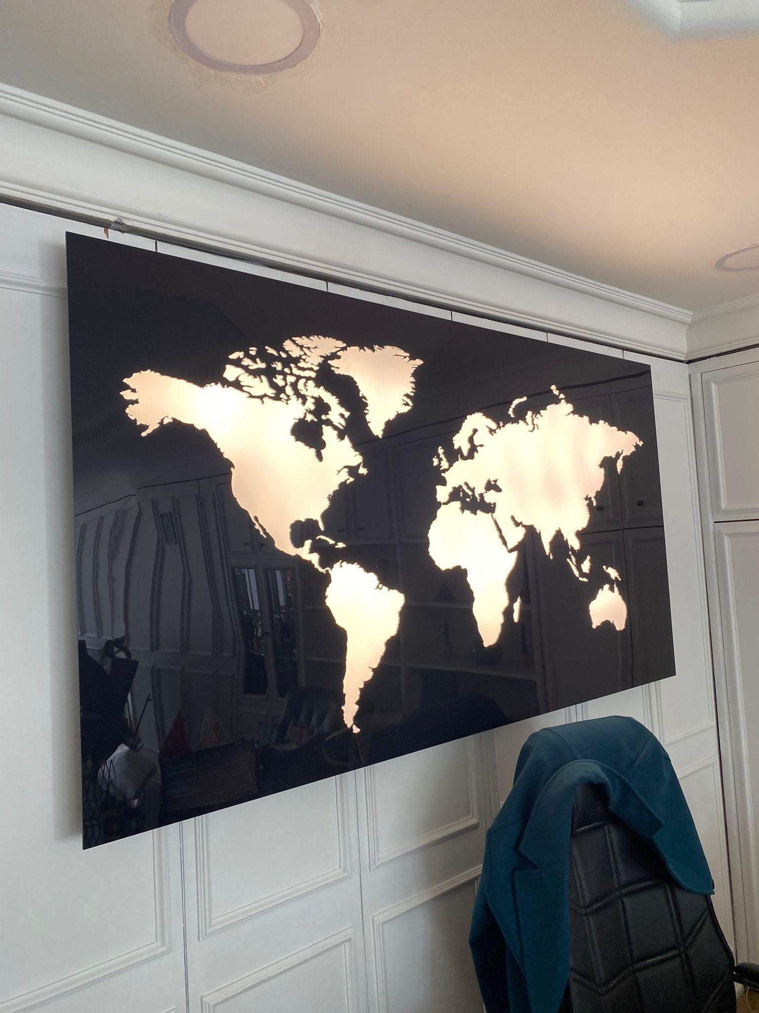 Custom Acrylic World Map, 3D Map Wall Art, Modern Acrylic Globe, Custom ...