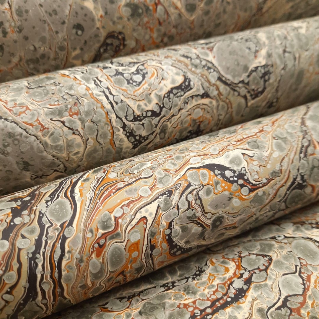 Marbled Paper, Bookbinding Paper, Decor Paper, Scrapbooking Paper ...