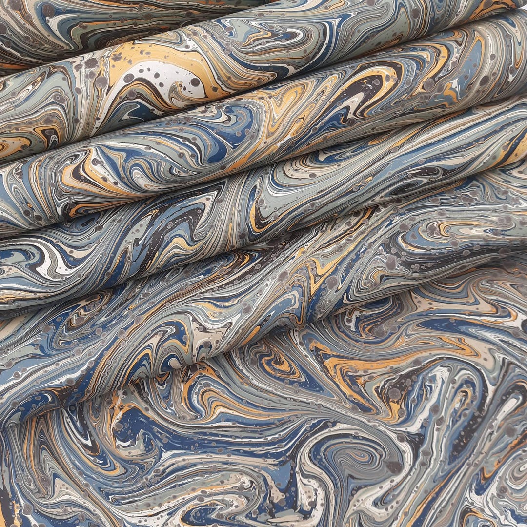 Marbled Paper, Bookbinding Paper, Decor Paper, Scrapbooking Paper ...