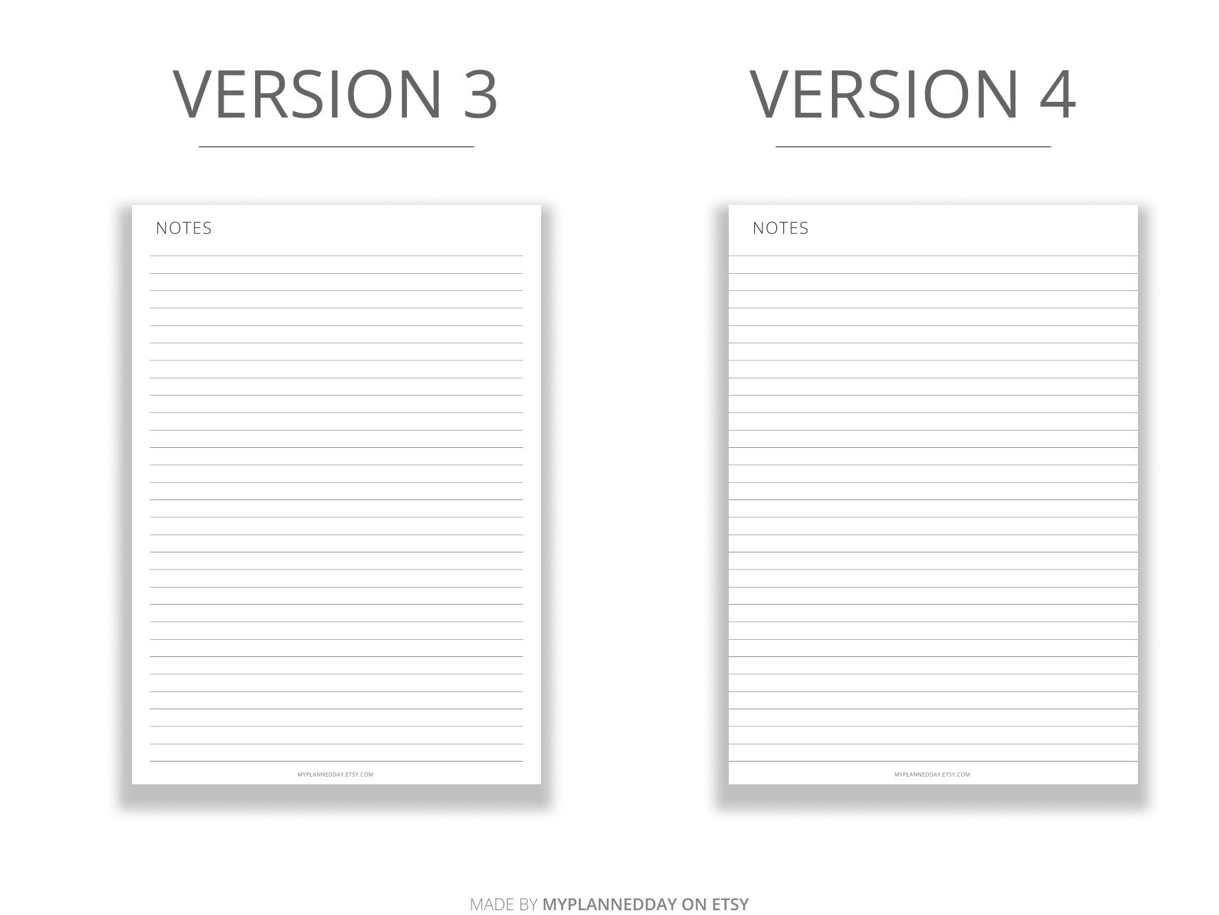 6 Styles, Notes Page Printable, Lined Notes Template, Note Taking ...