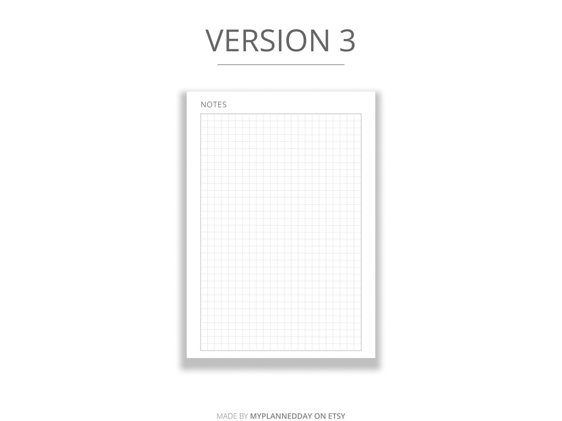 3 Styles, Grid Paper Printable, Squared Paper, Planner Inserts, A4/a5 ...