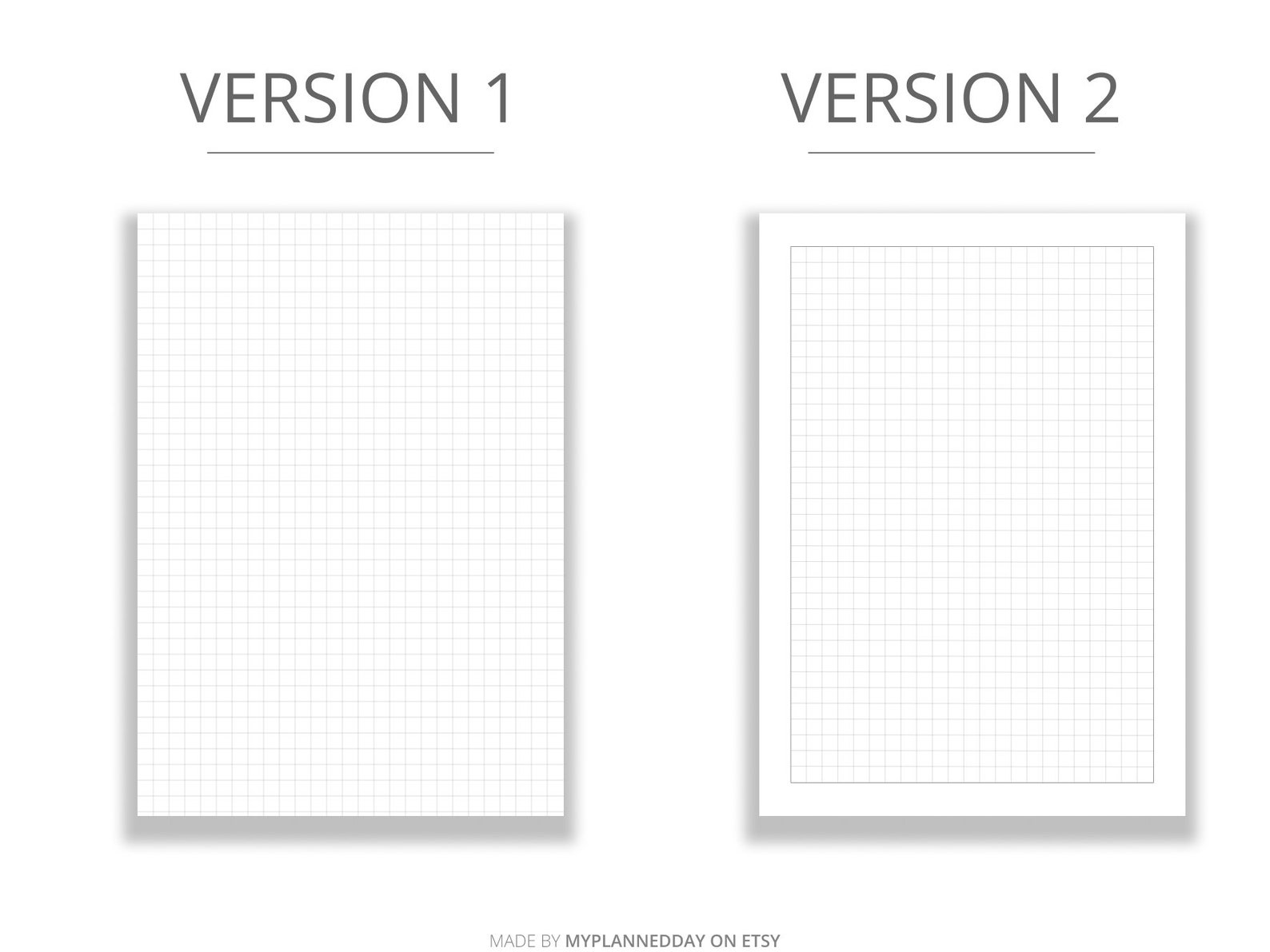 3 Styles, Grid Paper Printable, Squared Paper, Planner Inserts, A4/a5 ...