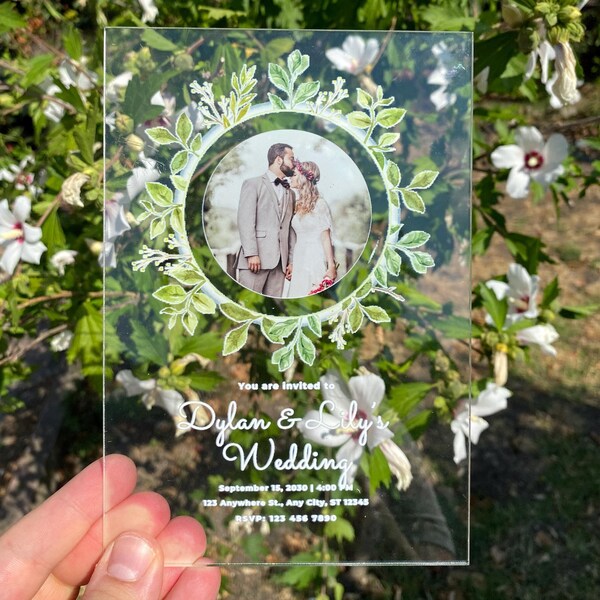 Transparent Wedding Invitation - Etsy