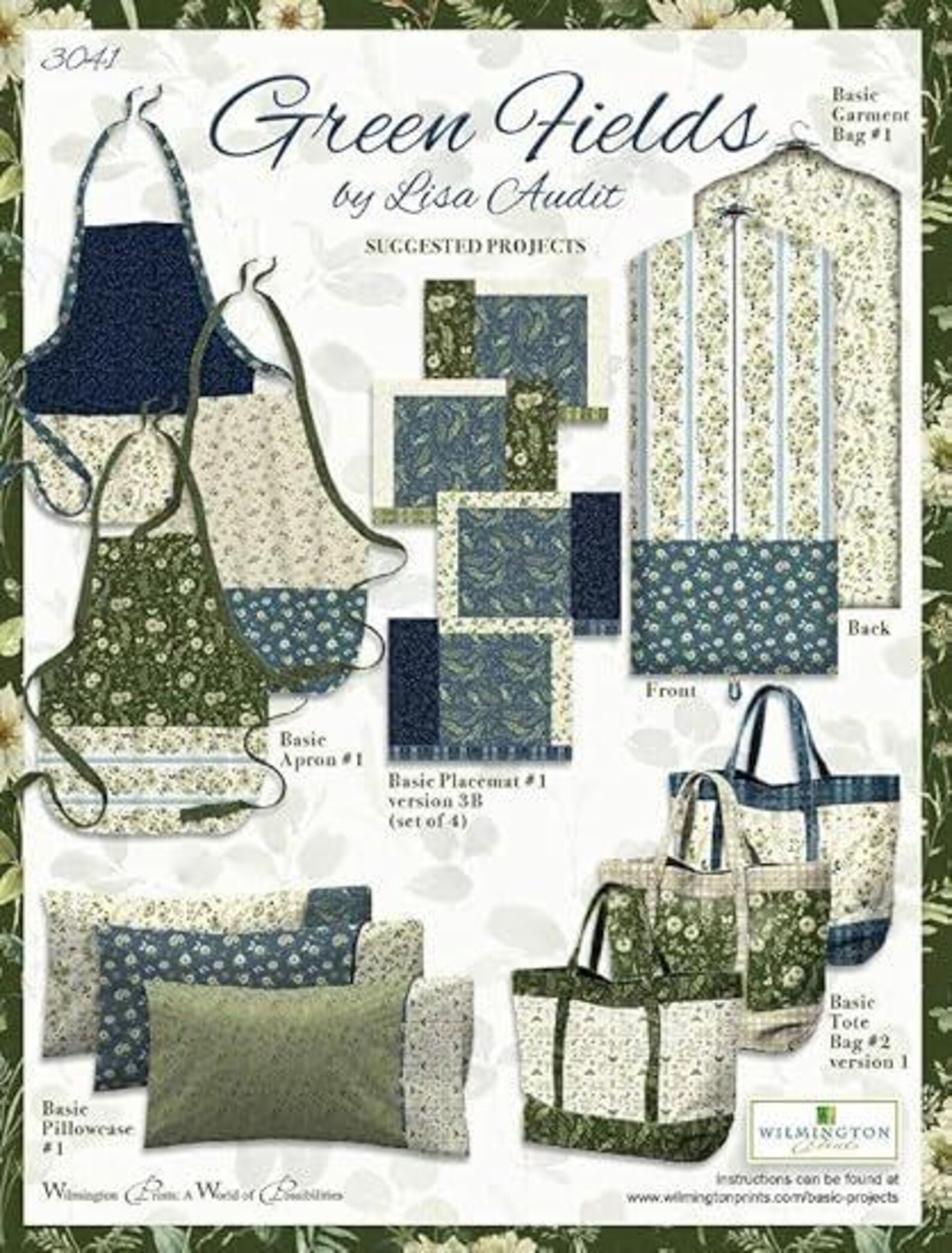 Green Fields Blue Ferns All Over 17803-477 - Etsy