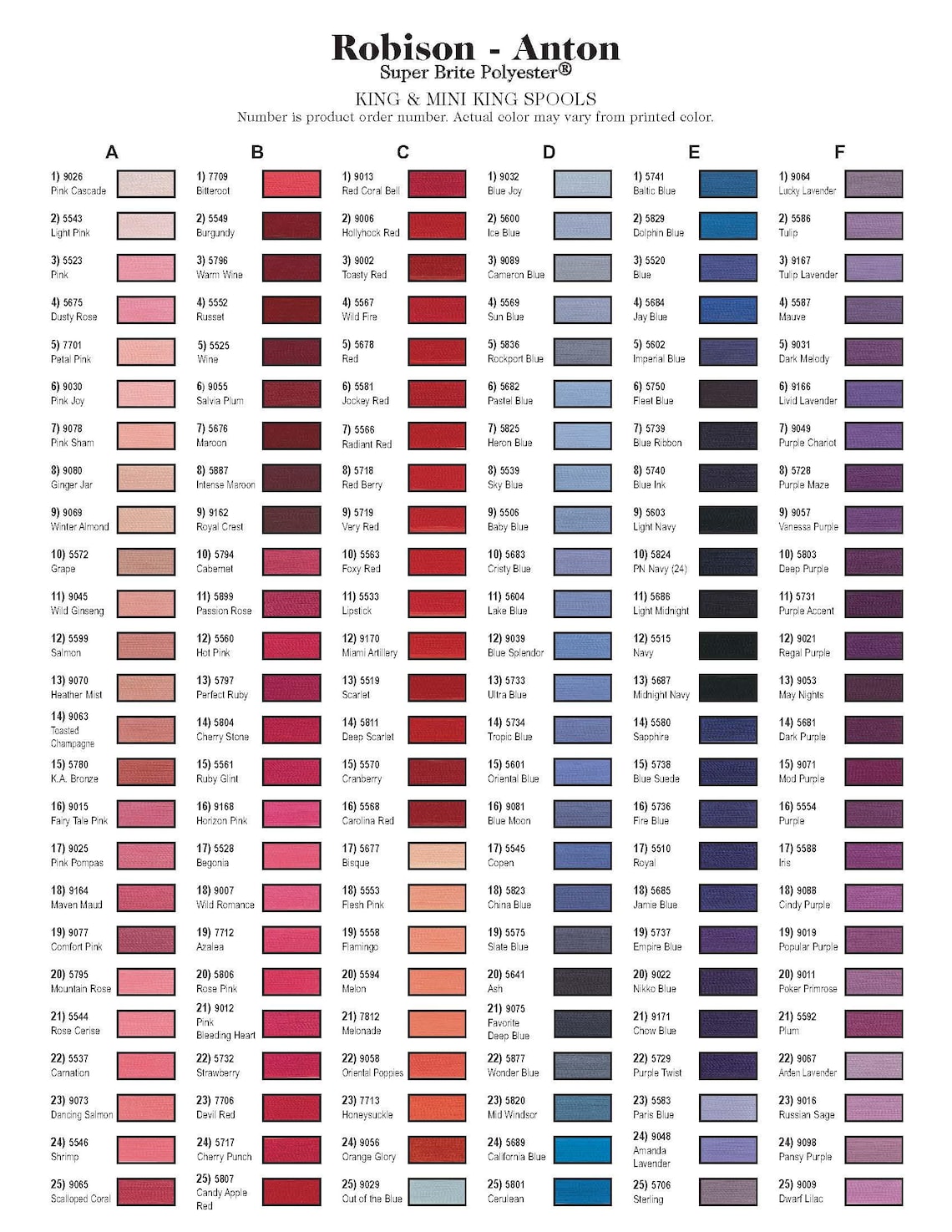 Robison-anton 40wt Super Bright Polyester Thread - 1100yds - Select ...
