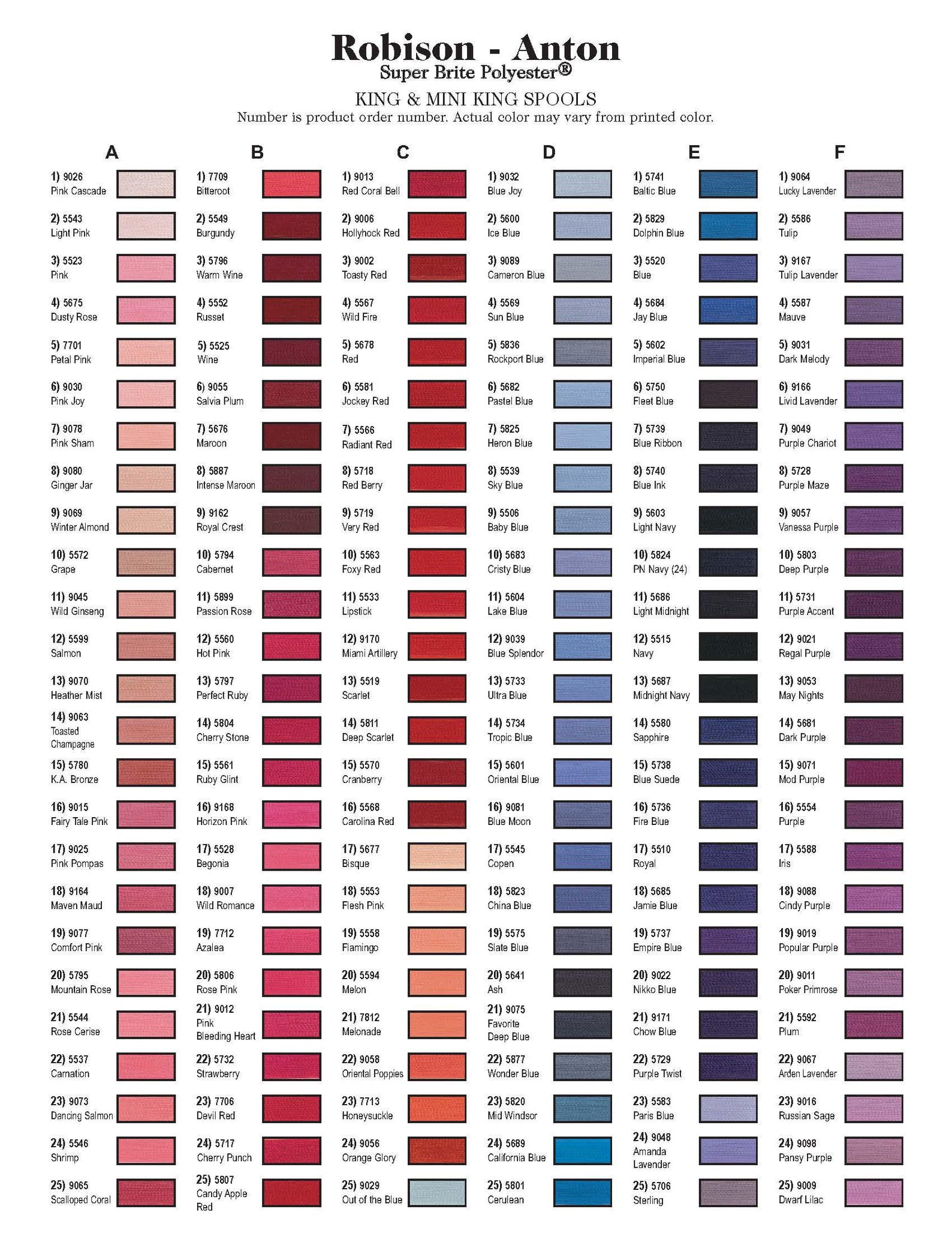 Robison-anton 40wt Super Bright Polyester Thread - 1100yds - Select ...