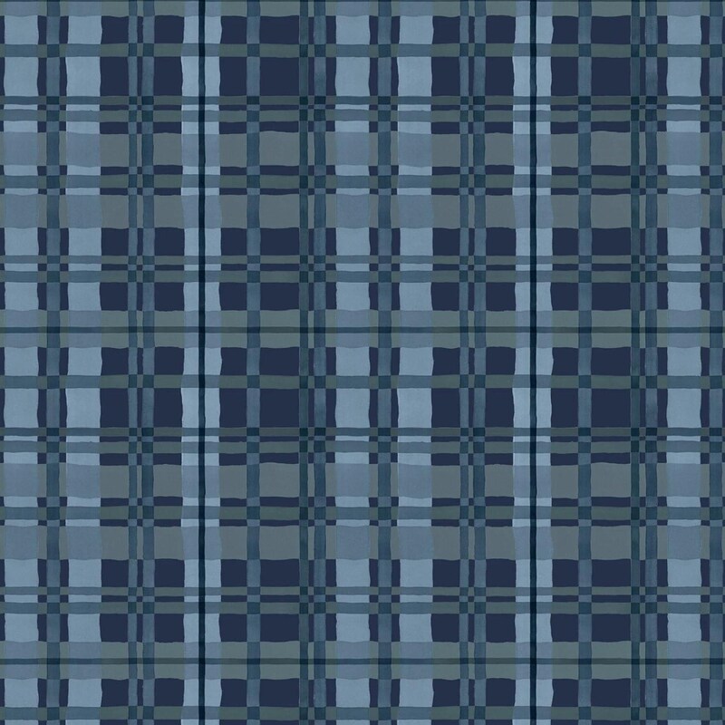 Blue Plaid Fabric - Etsy