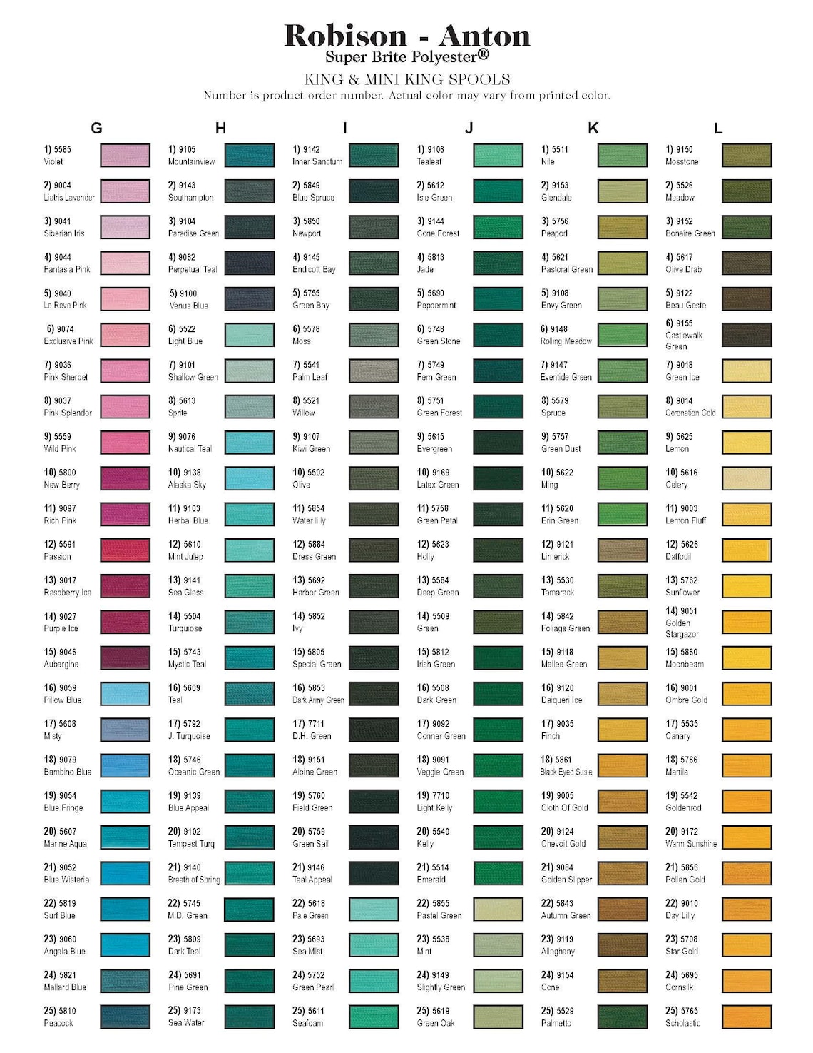 Robison-anton 40wt Super Bright Polyester Thread - 1100yds - Select ...