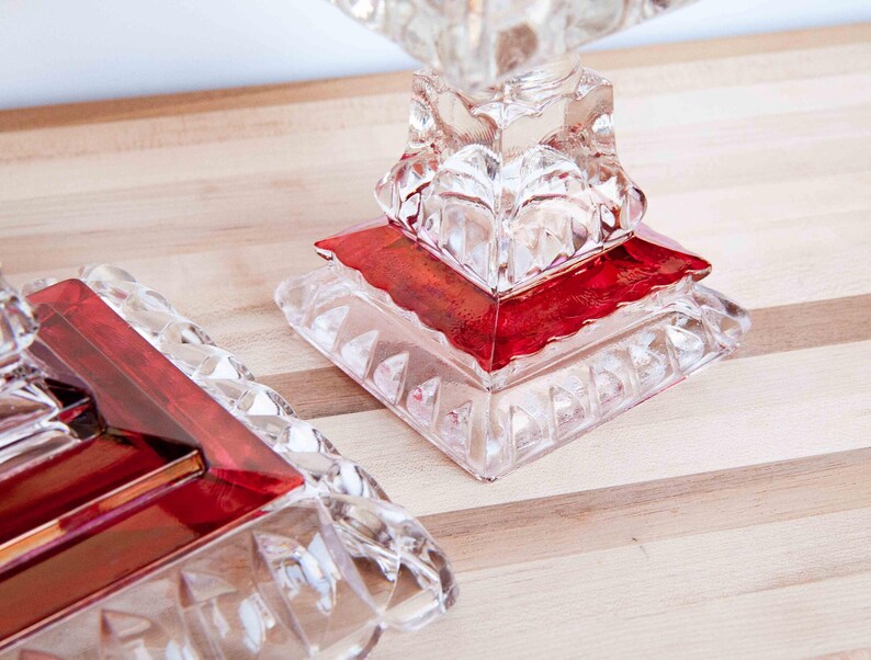 1891 Antique Ruby Red Crystal Wedding 10" Lidded Compote, U.S. Glass Co ...