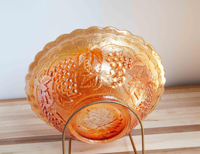1911 Imperial Rubigold Carnival Glass 8" Bowl: Rare Classic Grape ...