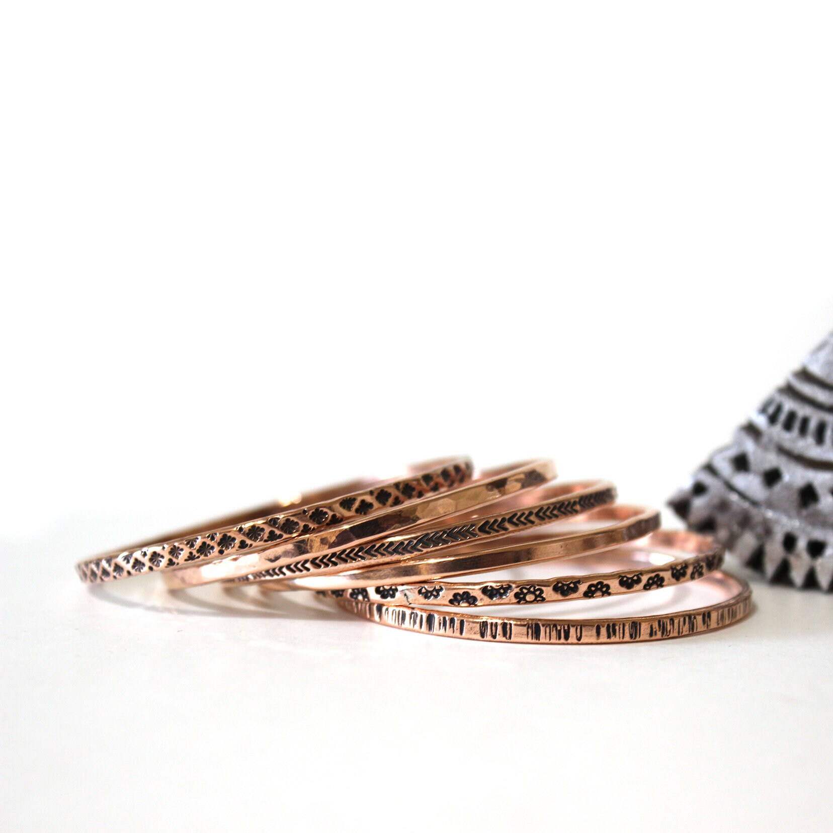 Smooth Plain Minimalist Handmade Copper Bangle Bracelet Womens | Etsy