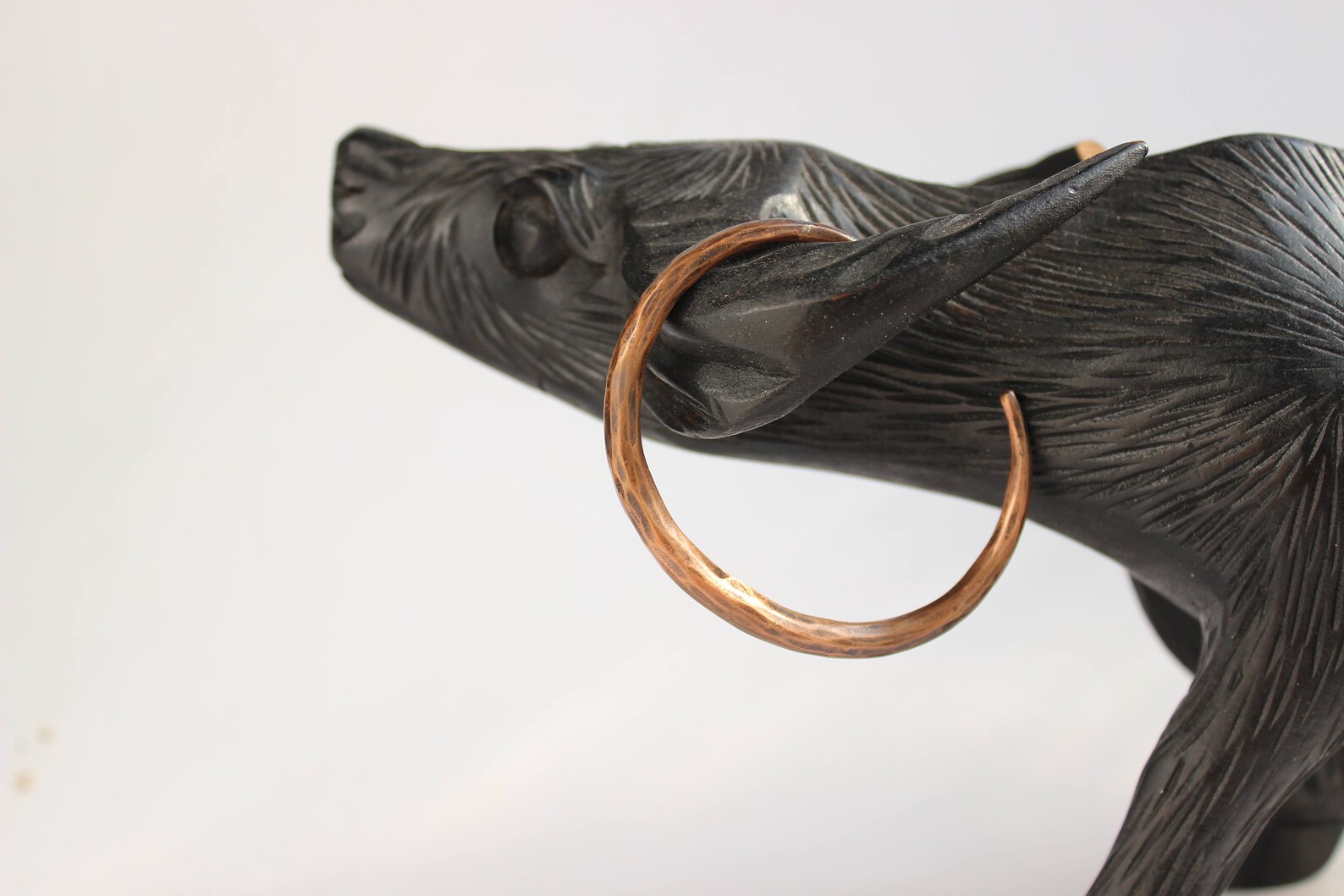 The Bull Forged Copper Cuff Bracelet Heavy Gauge Hammered - Etsy