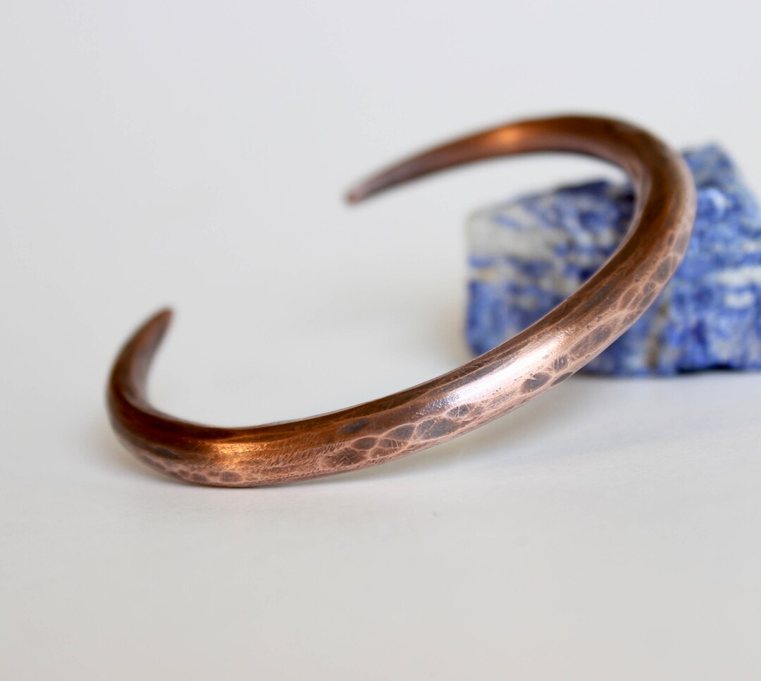 The Bull Forged Copper Cuff Bracelet Heavy Gauge Handmade Copper Cuff ...