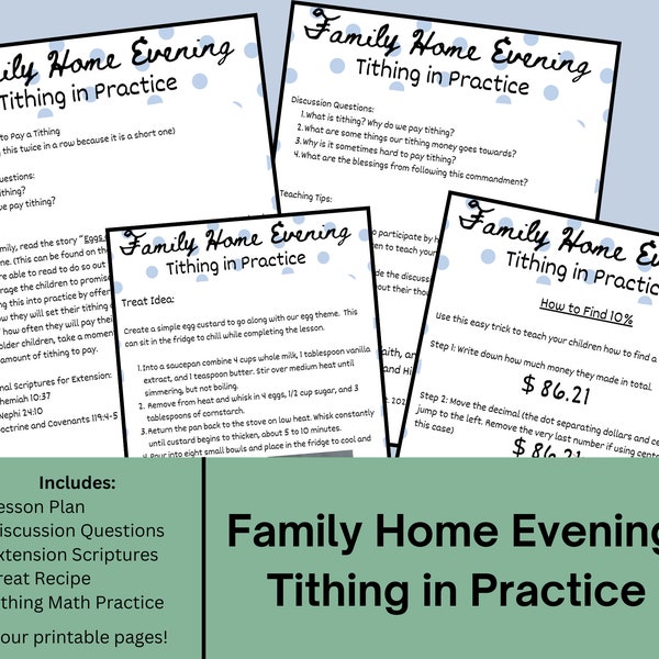 Family Home Evening - Etsy