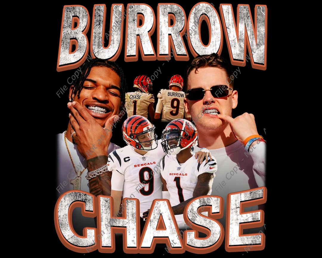 Joe Burrow and Ja Marr Chase PNG, SVG Shirt Vector Shirts Png ...